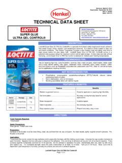TECHNICAL DATA SHEET Loctite Products Technical Data Sheet Loctite Products Pdf PDF PRO