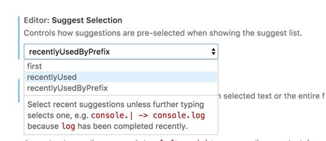Suggest Selection Not Respecting Recently Used · Issue 59345