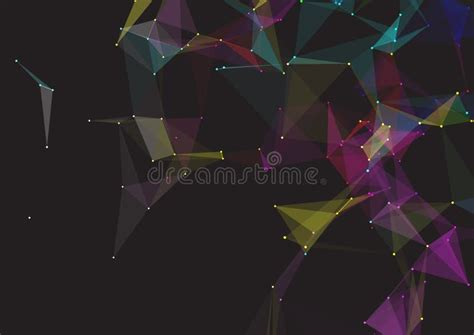 Abstract Low Poly Network Communications Background Design Stock Illustration Illustration Of
