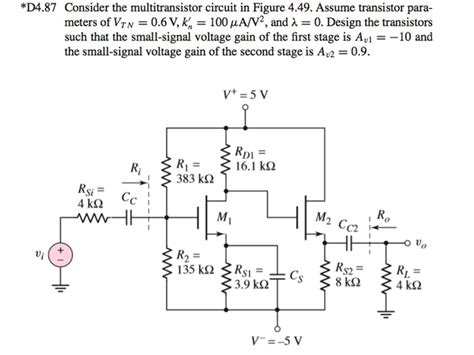 Solved D Consider The Multitransistor Circuit In Figure Chegg Com