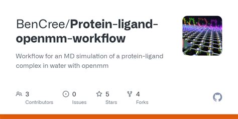 github bencree protein ligand openmm workflow workflow for an md simulation of a protein