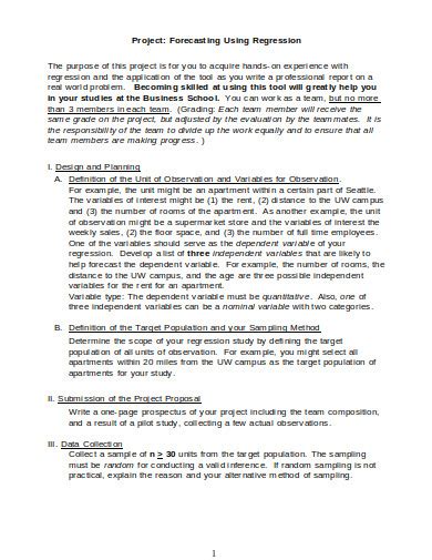 10 Project Forecast Templates DOC PDF