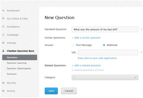 chatbot personalized account information to customers comm100