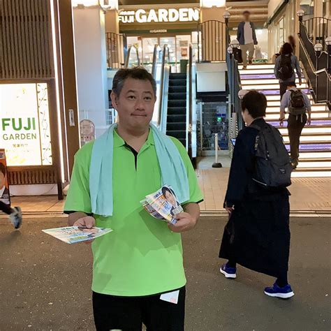 今朝は元住吉駅からスタート地域を回りながら夕刻は二子新地駅へ 日本維新の会神奈川18区中原区高津区横田光弘