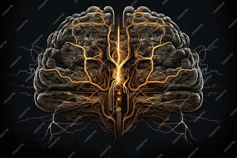 Premium Photo Generative Ai Illustration Visualization Of Computed Tomography Mri Of The Brain