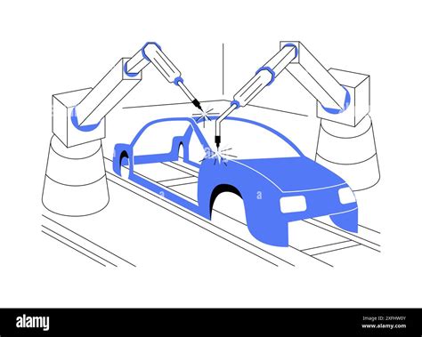 Assembling Car Body Panels Abstract Concept Vector Illustration Stock Vector Image And Art Alamy