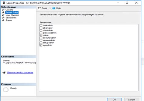 How To Connect To A Windows Internal Database Wid Such As Wsus