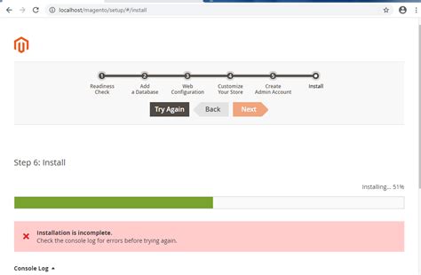 Issue Installing Magento 235p1 On Local Server Stuck At 51 · Issue 28430 · Magentomagento2