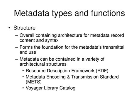Ppt Introduction To Metadata Powerpoint Presentation Free Download Id 4329373