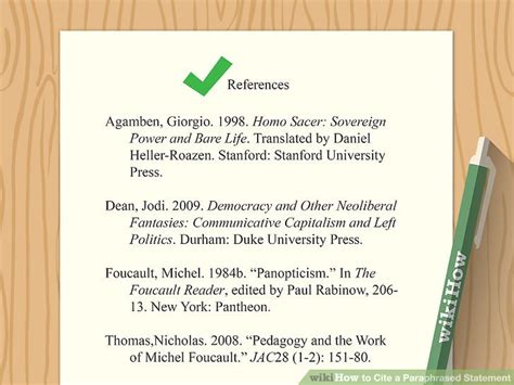 3 Ways To Cite A Paraphrased Statement Wikihow