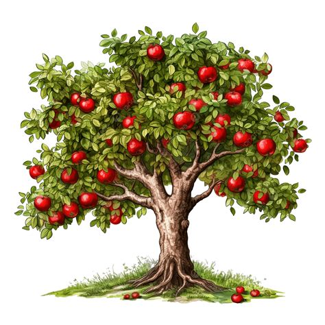 Apple Tree Clipart Without Background For Free Color Graphic Design