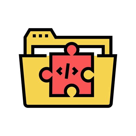 Folder With Program Code Files Color Icon Vector Illustration 10301473