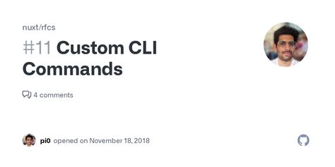 custom cli commands · issue 11 · nuxt rfcs · github