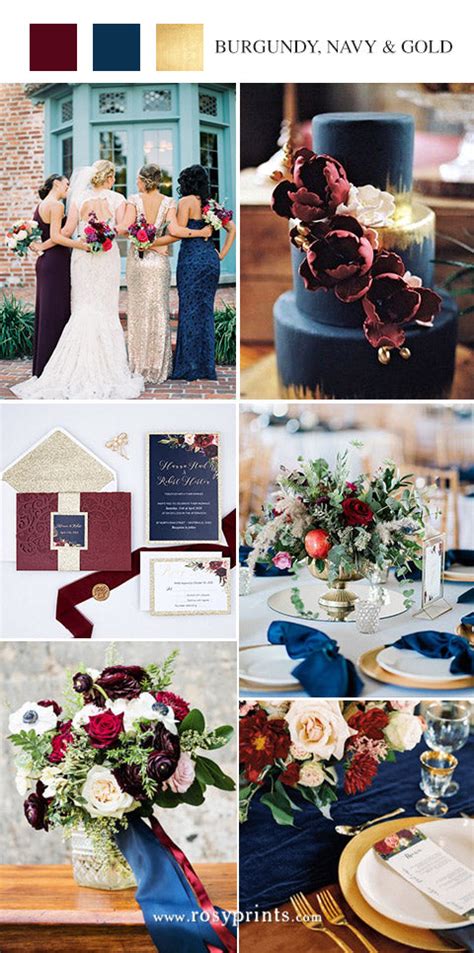 Navy Blue Burgundy And Gold Wedding 60 Photos