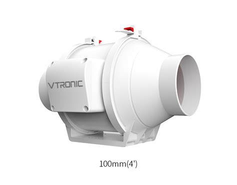 Vtronics Mixed Flow Inline Fan 100mm Power Greens