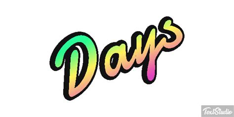 Days Word Animated  Logo Designs
