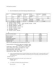 MANAG CVP Exercises Answers Docx CVP Exercises Answers 1 Fill In The Blanks For Each Of The