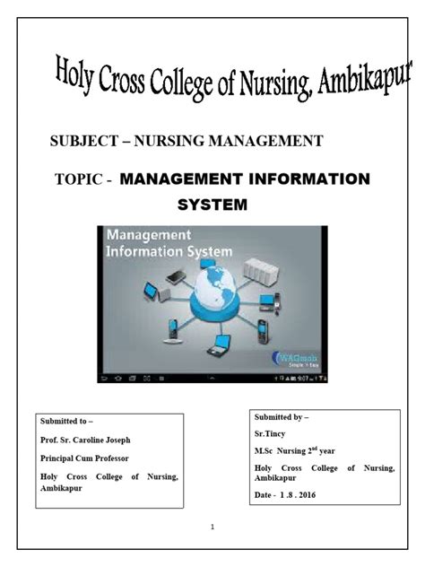 Management Information System Seminar Pdf Health Informatics Information