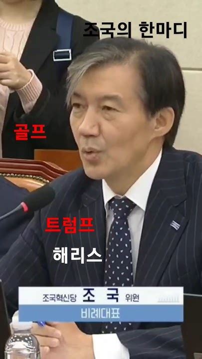 윤석열대통령 골프에대한 조국발언 Youtube