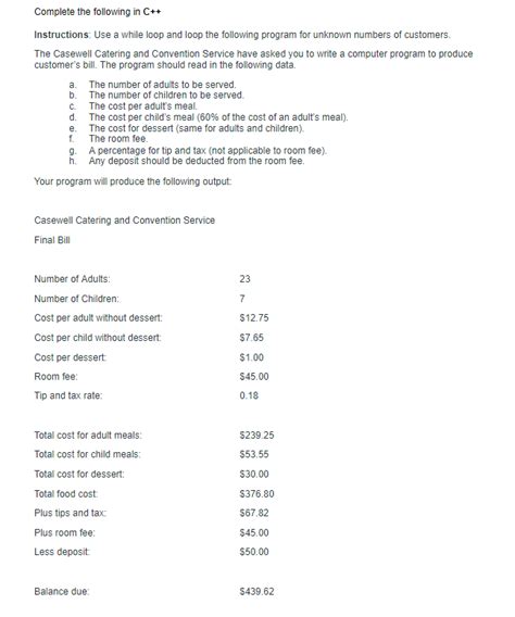 Solved Complete The Following In C Instructions Use A
