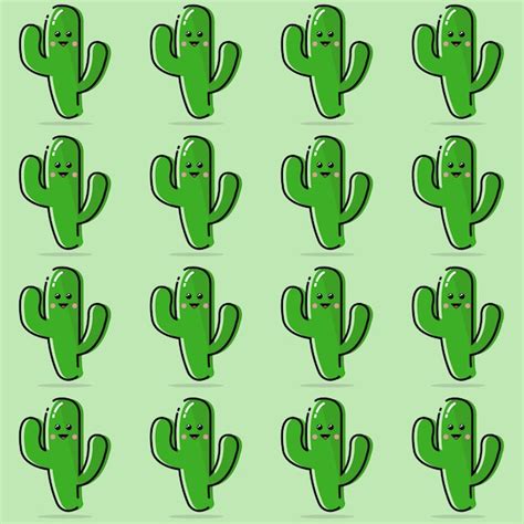 Premium Vector Cute Cactus Pattern 18