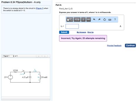 Solved There Is No Energy Stored In The Circuit In Figure Chegg