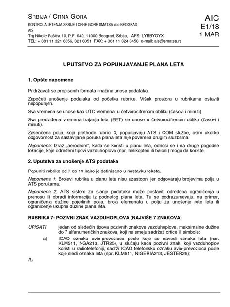 Flight Plan Form Filling Manual Pdf