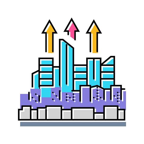 Urban Sprawl Cyberpunk Color Icon Illustration 52845323 Vector Art At