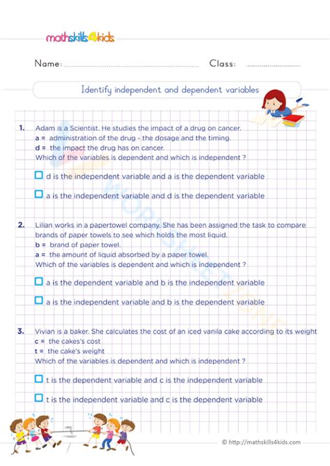 Ldentify Independent And Dependent Variables Worksheet Worksheets Library