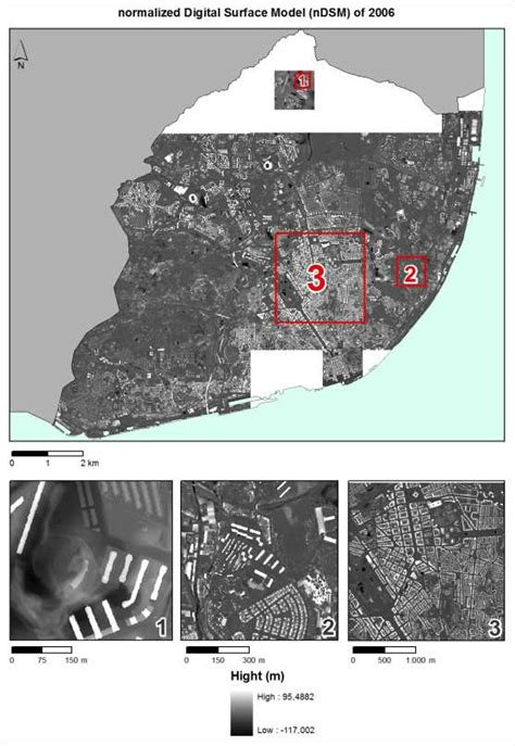 Normalized Digital Surface Model Ndsm Produced With The Altimetric Data Download Scientific