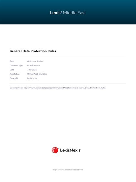 Lexisnexis Practice Note Uae General Data Protection Rules Pdf Pdf