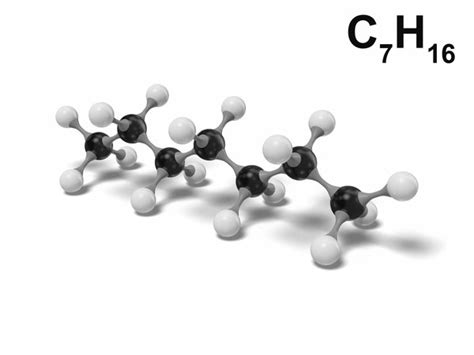 3d Heptane Molecule C7h16 Modeled Model Turbosquid 1540931