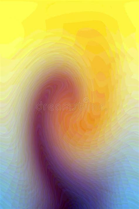 Texture Yellow Background With Purple Vertical Curl Psychedelic