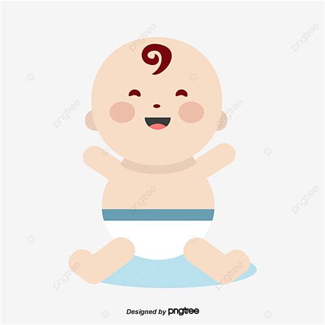 만화가 종이 일러스트 기저귀 바지를 입은 아기 아기 클립 아트 캐릭터 만화 Png 일러스트 및 Psd 이미지 무료 다운로드