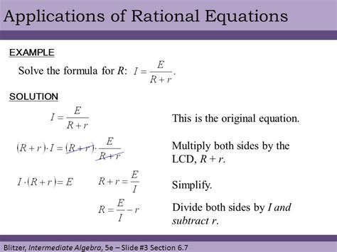 § 67 Formulas And Applications Of Rational Equations Ppt Download
