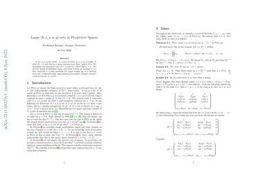 Large K R S N Q Sets In Projective Spaces Papers With Code