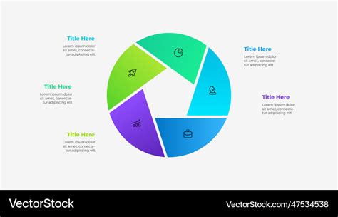 Circle Diagram Divided Into Parts Royalty Free Vector