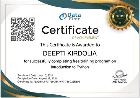 Completed Python Course With Data Flair Deepti Choudhary Posted On The Topic Linkedin