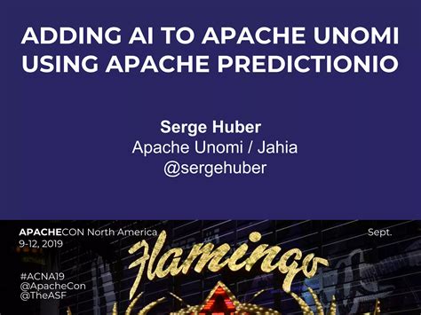 Apachecon Na 2019 Adding Ai To Customer Segmentation Using Apache