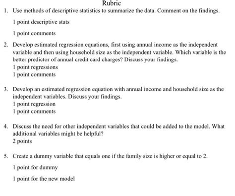 [solved] 1 use methods of descriptive statistics to summa