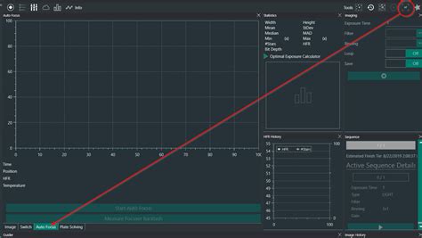 Auto Focus Nighttime Imaging N Astronomy