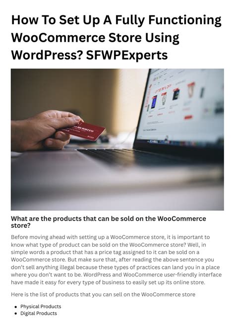 Ppt How To Set Up A Fully Functioning Woocommerce Store Using Wordpress Sfwpexperts