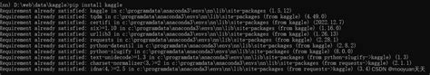 Pip Install Kaggle安装问题解决方法以及kaggle数据下载方法