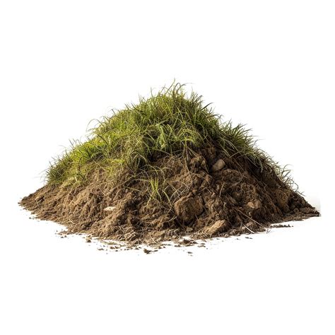 Premium Psd A Mound Of Grass Is Laying On A White Background