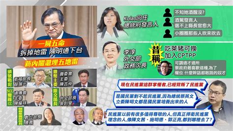 【每日必看】走了一個陳明通 新內閣還埋五地雷怎拆彈｜法律人李淳挺萊豬升外交大官 網友炸鍋噓爆 20230201 中天新聞