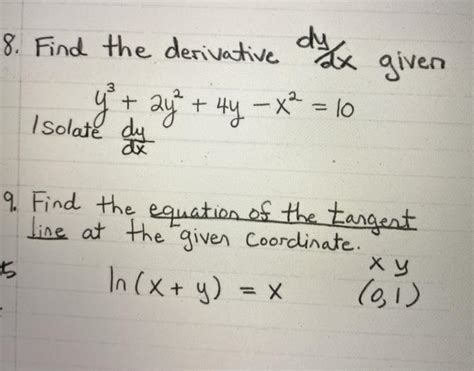 Solved 8 Find The Derivative De Sex Giver Y 2y² 4y X²