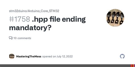 hpp file ending mandatory · issue 1758 · stm32duino arduino core