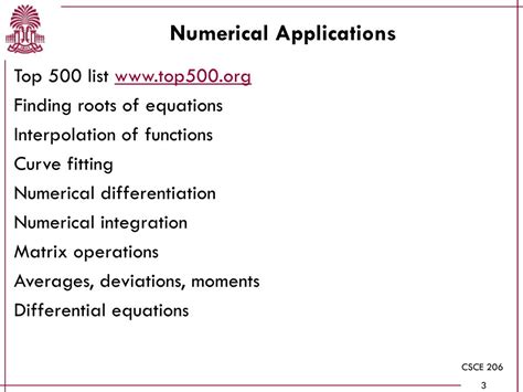 PPT CSCE 206 Scientific Applications Programming PowerPoint