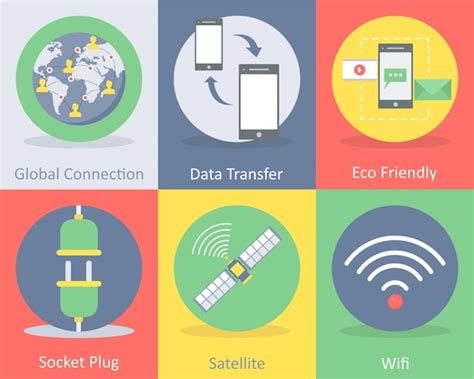 premium vector global connection data transfer