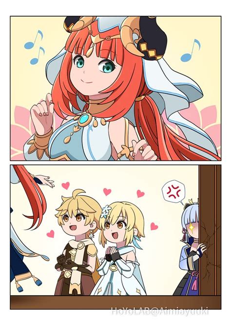 Genshin Impact Comics Female Traveler Genshin Impact Aether Genshin Impact Nilou